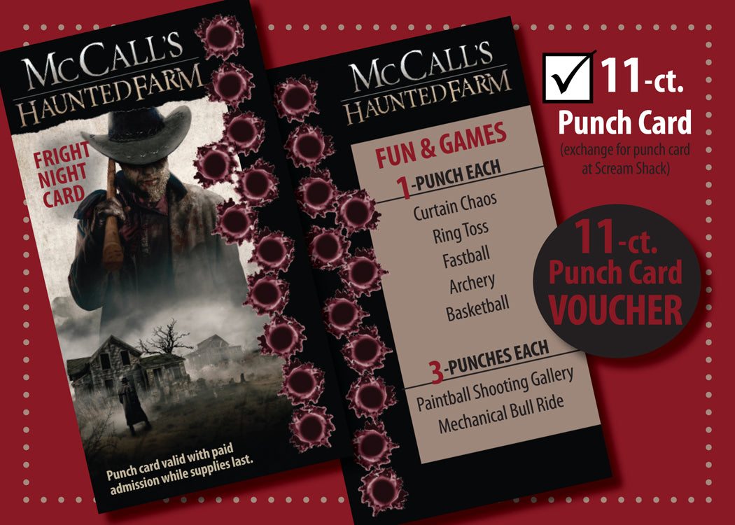 Haunted Farm punch card - 11 punches – McCall's Farm